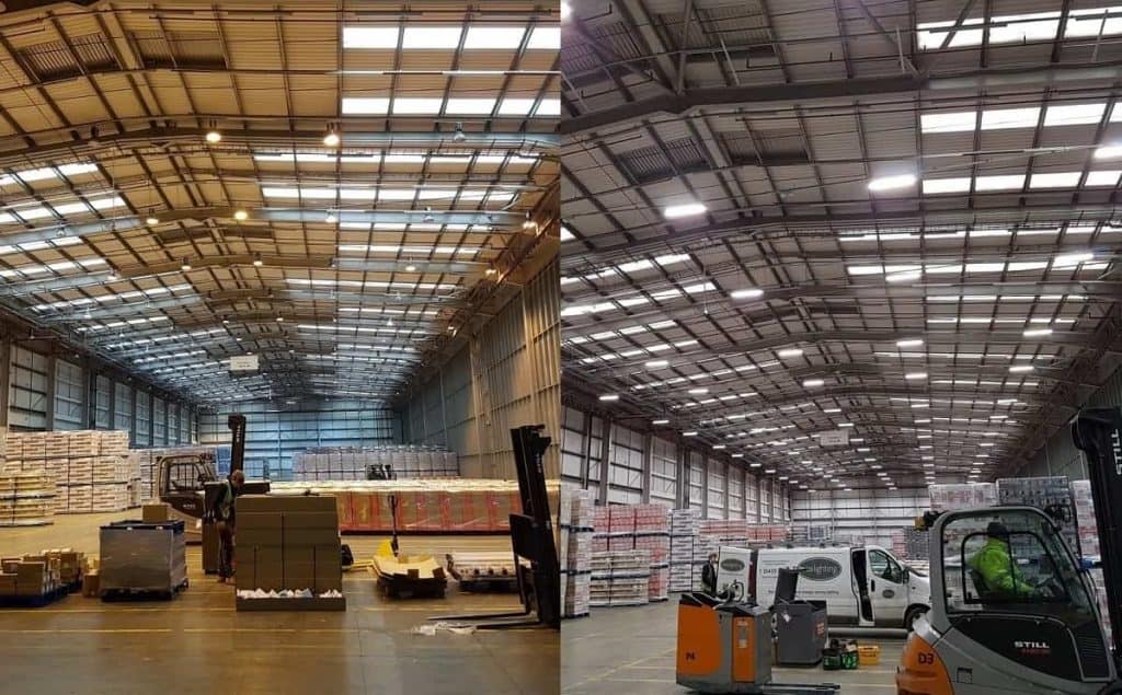 LED lighting for mezzanines and pick towers - EcoLightingUK
