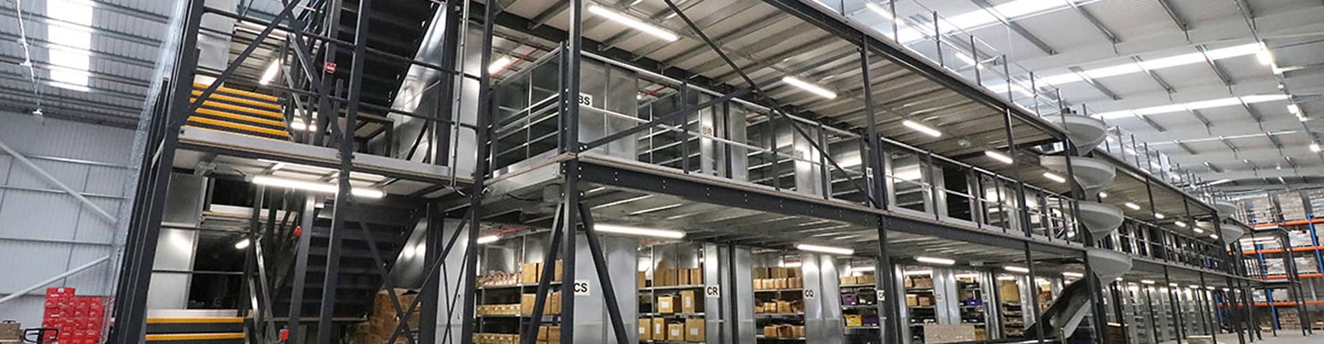 Mezzanine energy efficient LED lighting solutions - EcoLightingUK
